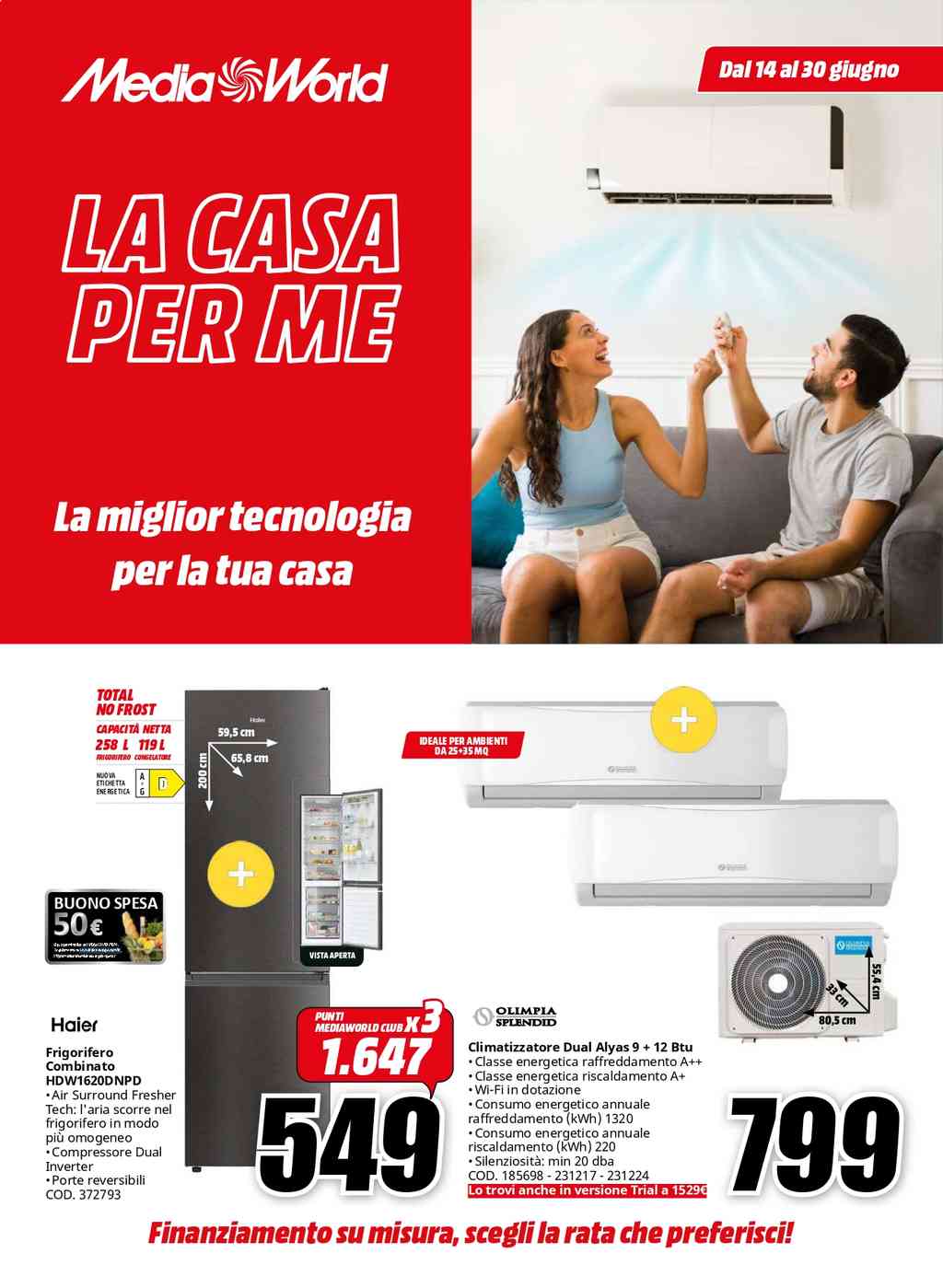 Volantino Mediaworld Casa dal 14 al 30 giugno 2024